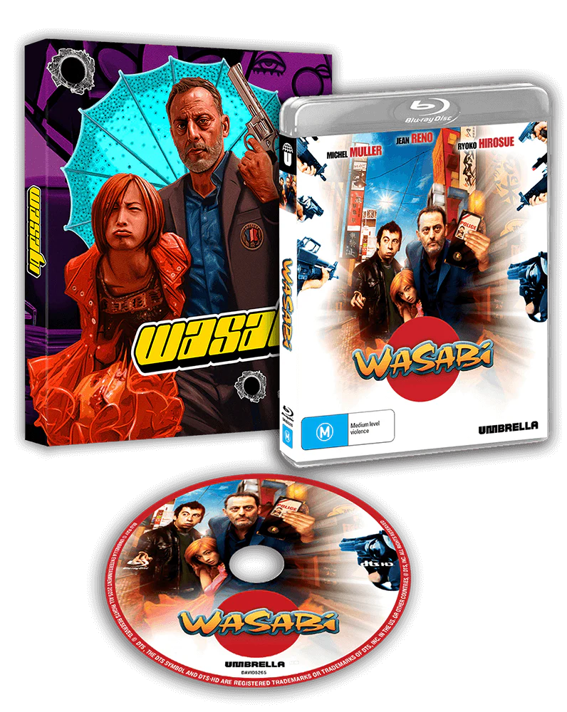 Wasabi (2001) Blu-ray with Slipcover (Umbrella Entertainment/Region Fr – The Atomic Movie Store